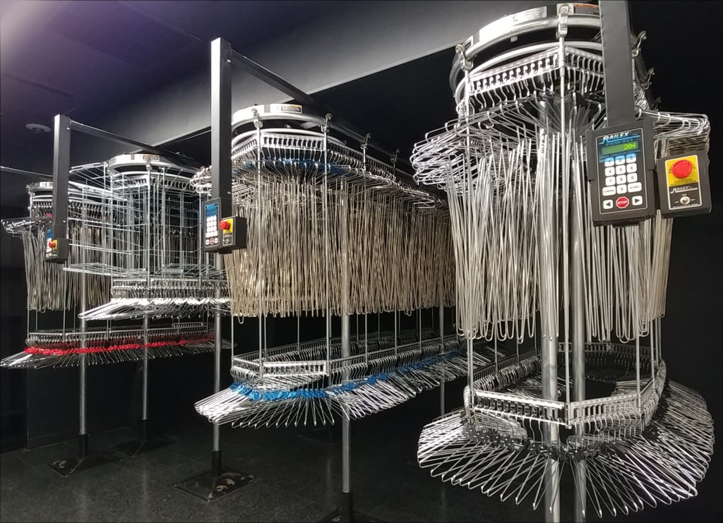 Railex System 742 Coat Check Conveyor with Railex “Hang-up” Hangers ...